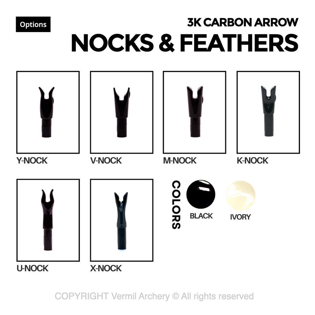 3K Carbon Arrows | Traditional Archery by Vermil® – VermilArchery.com